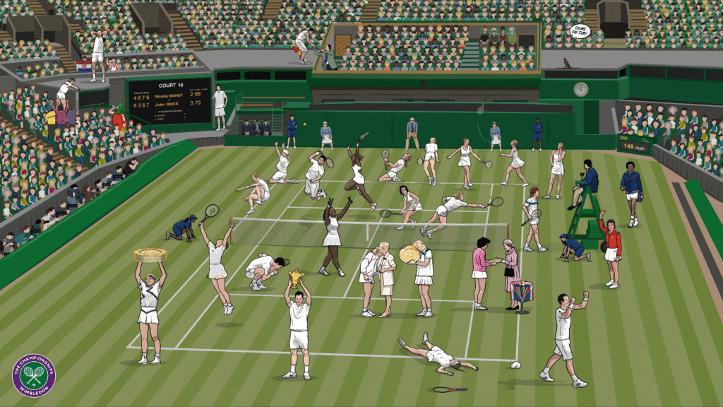 Видео компилација инспирирана од легендарниот Вимблдон постер - SportStation.mk